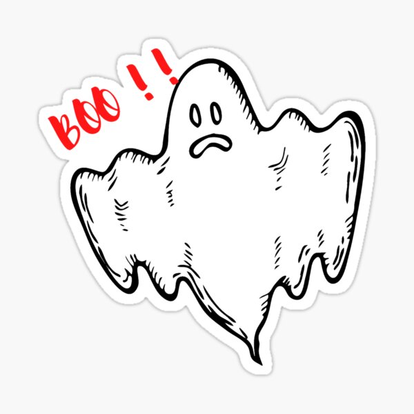 "BOO !!!" Sticker for Sale by artesiaKT | Redbubble
