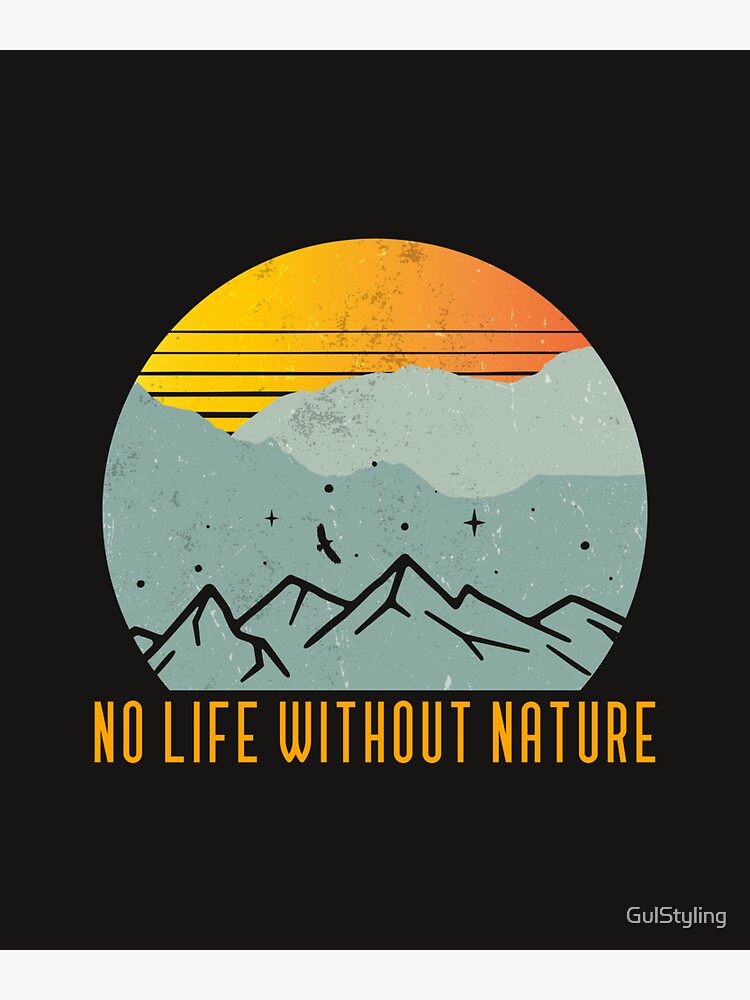 "No life without nature" Sticker for Sale by GulStyling | Redbubble