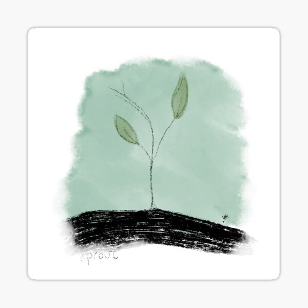 "Sprout" Sticker by artSMG | Redbubble