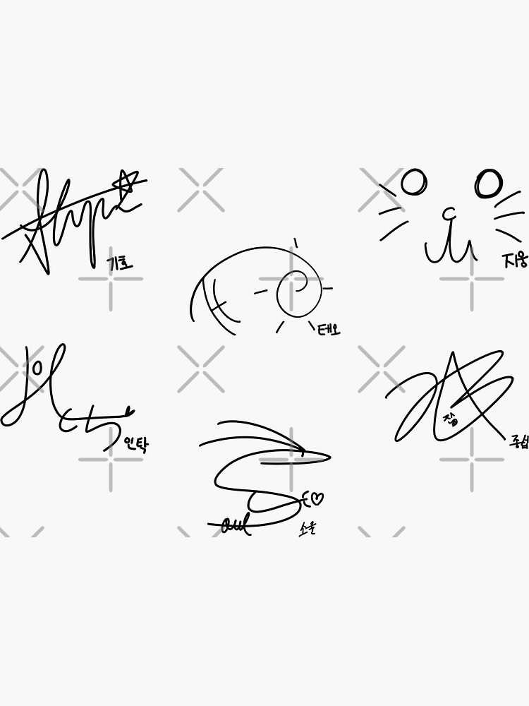 "P1HARMONY signatures" Sticker by MADCITYY | Redbubble