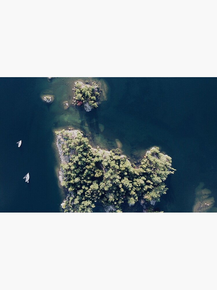 Póster «Foto del dron de la isla Turnbull Canal norte» de Atrainrubin ...