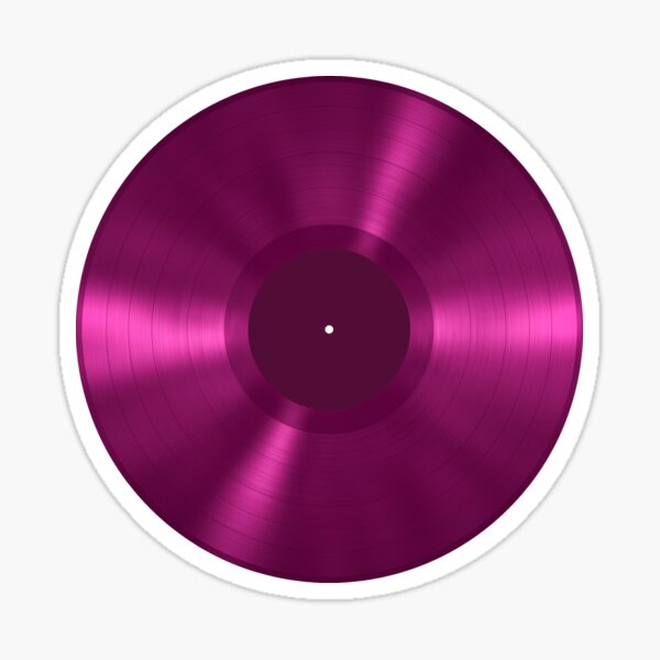 "33 RPM 12 Inch Vinyl LP Record in Shiny Violet" Sticker for Sale by ...