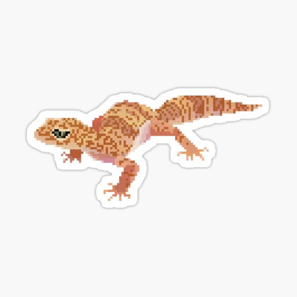 "Pixel Leopard Gecko" Sticker by thistleandspade | Redbubble