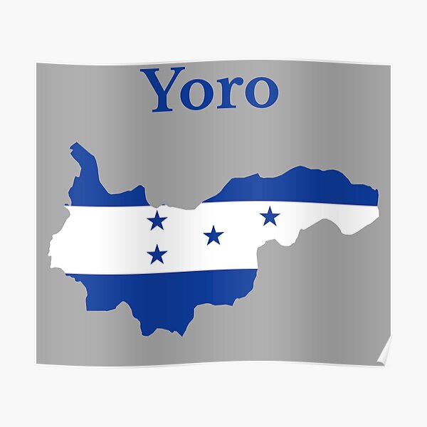 "Yoro Department Map Design, Honduras. " Poster for Sale by marosharaf ...