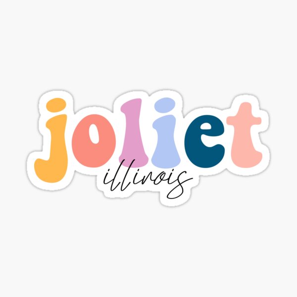 "joliet illinois groovy rainbow" Sticker for Sale by sourpanda | Redbubble