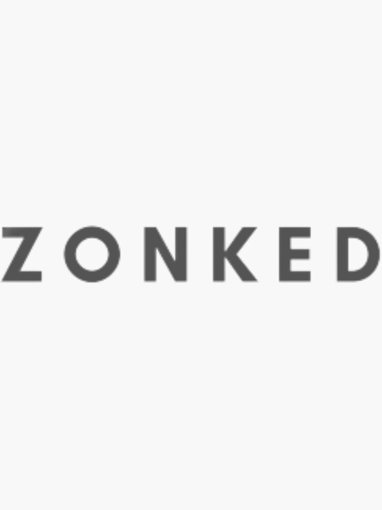 "Zonked T shirt designs" Sticker for Sale by Creativehub21 | Redbubble