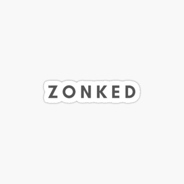 "Zonked T shirt designs" Sticker for Sale by Creativehub21 | Redbubble