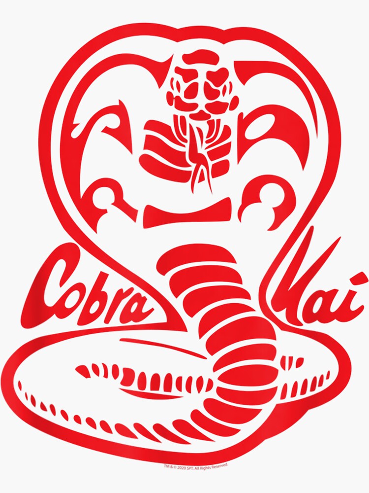 Pegatina «Logotipo de Cobra Kai Red Cobra» de Hlijeana8 | Redbubble