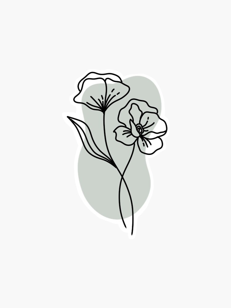 "August Birth Flower" Sticker for Sale by hricha7 | Redbubble