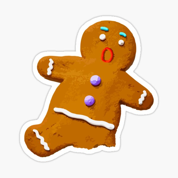 "Gingerbread Man" Sticker by medulla9324 | Redbubble