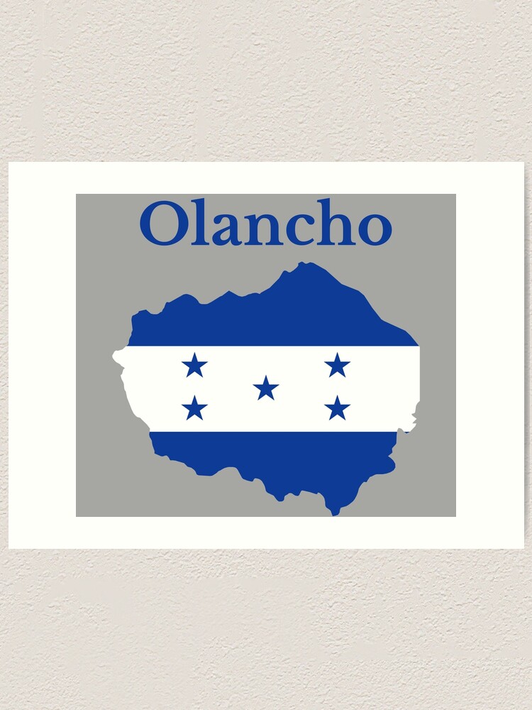 Lámina artística « Diseño de Mapa del Departamento de Olancho, Honduras ...