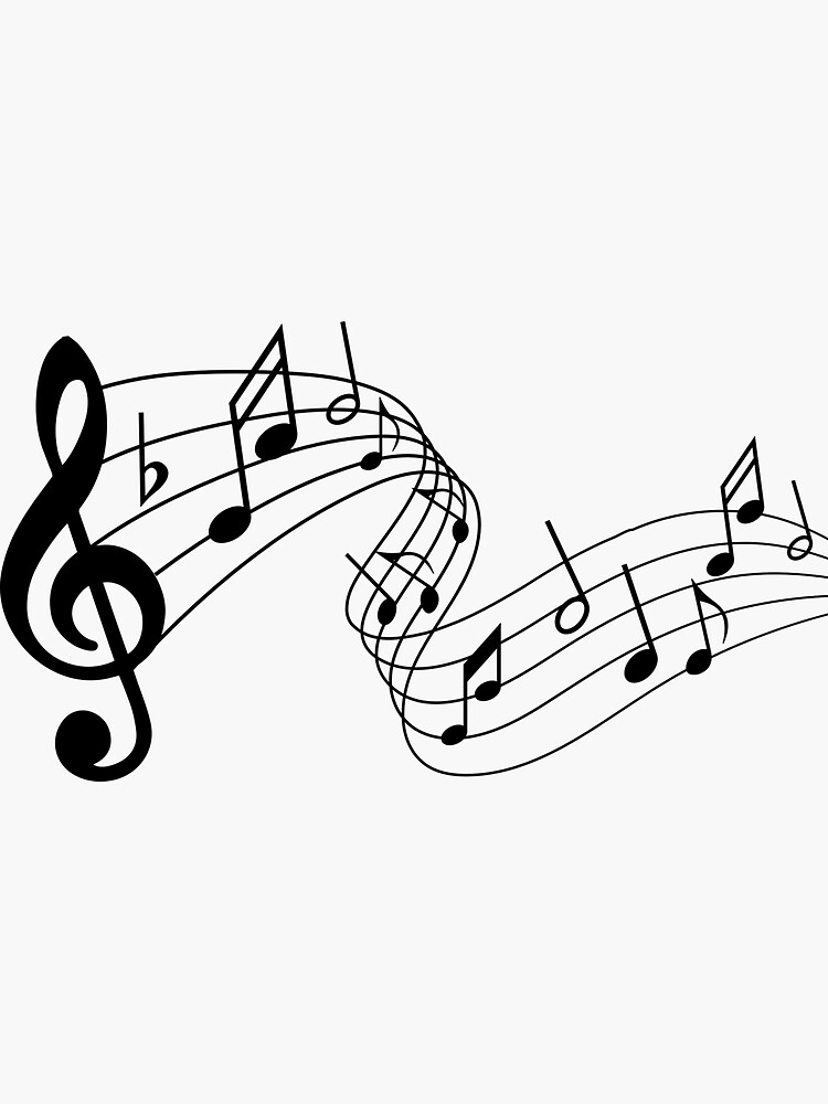 "Music line" Sticker for Sale by adiosmillet | Redbubble