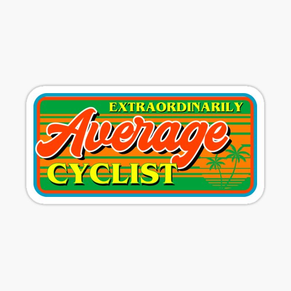 "Average Cyclist Retro Style " Sticker for Sale by introversation ...