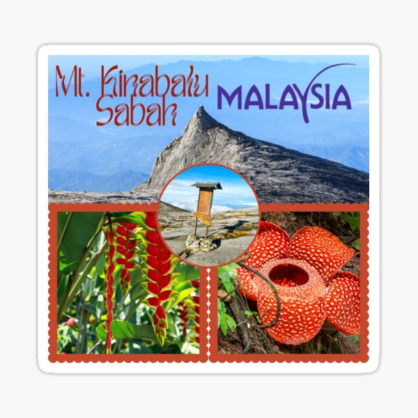 "Mt Kinabalu Sabah Malaysia" Sticker for Sale by shahrone | Redbubble