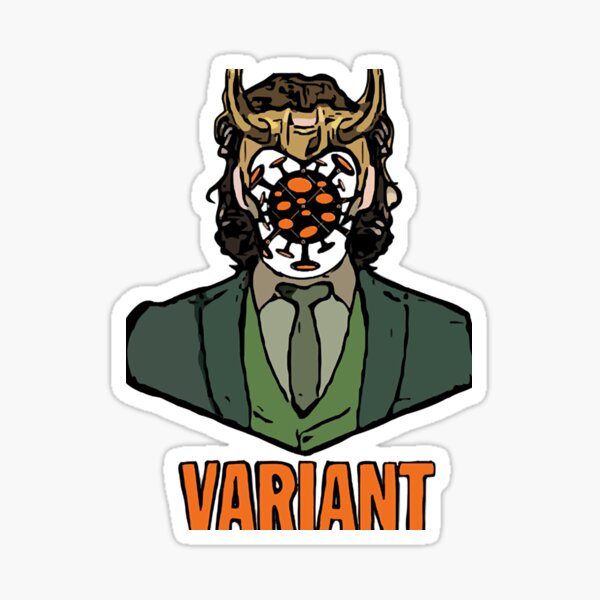 "COVID 19 the Loki variant" Sticker for Sale by KatrinBrinkmann | Redbubble