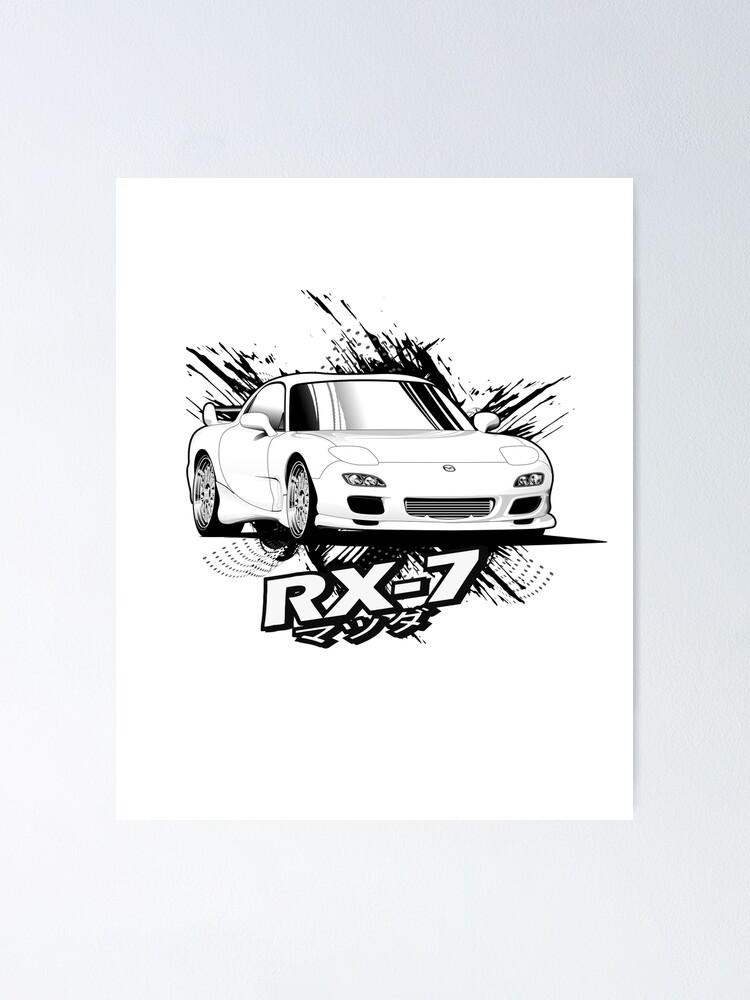 "FD RX7 Mazda Rotary Power" Poster for Sale by dragphotos | Redbubble