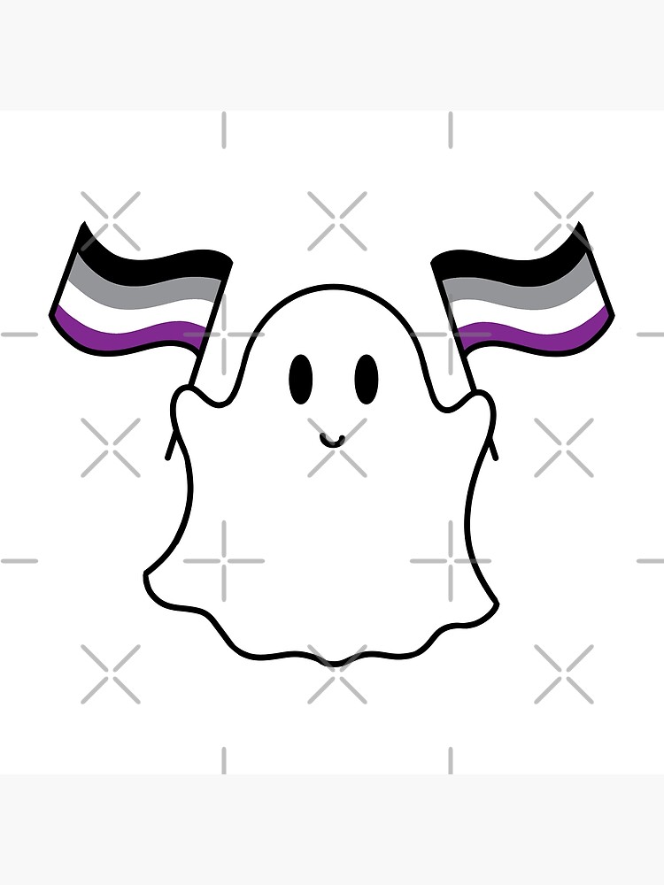 Ghost Asexual Pride Flag Poster For Sale By Doesartandstuff Redbubble