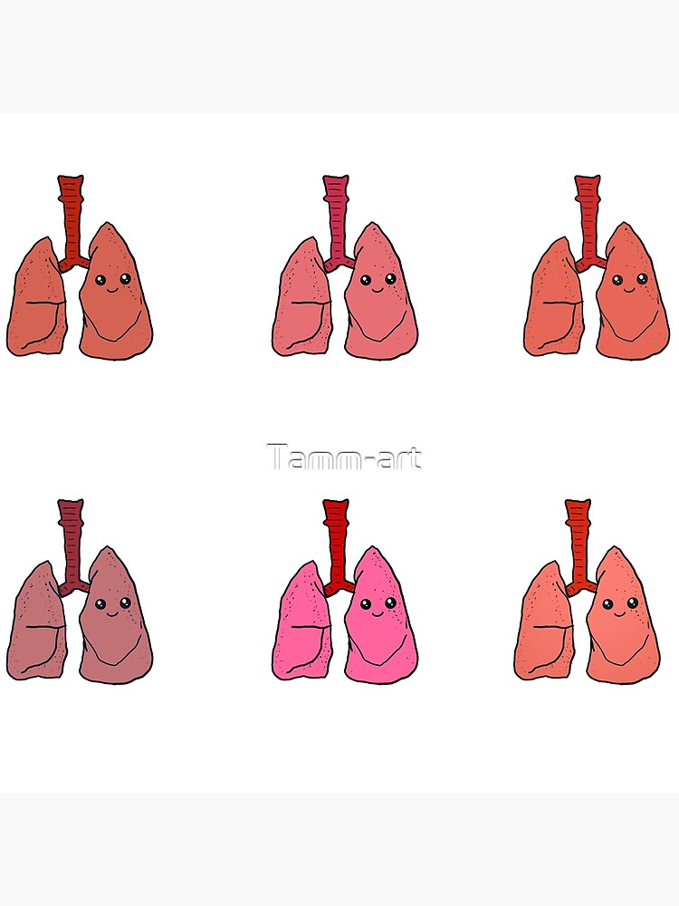 "Cute lungs set" Poster by Tamm-art | Redbubble