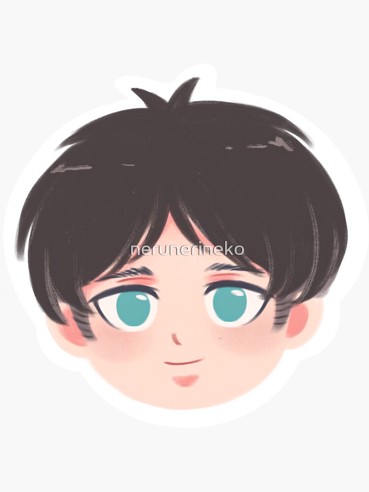 "Eren Jaeger Sticker Chapter 138" Sticker by nerunerineko | Redbubble