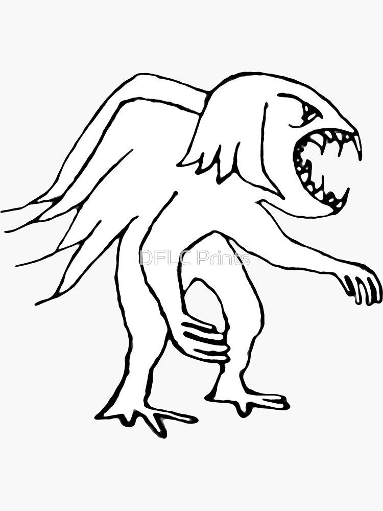 "Evil Bird Drawing" Sticker by DFLCreative | Redbubble
