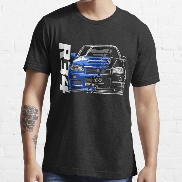 "N.issan Skyline GTR R34 " T-shirt for Sale by Stenvenshua1 | Redbubble ...