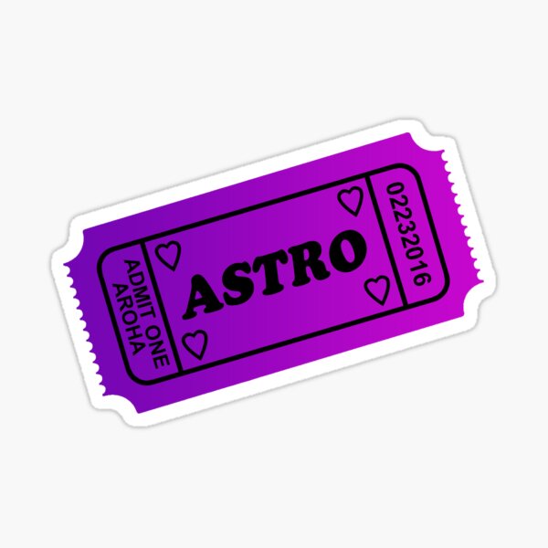 "ASTRO Concert Ticket Sticker" Sticker for Sale by simon's heart ...