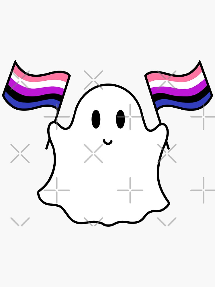 "Ghost Genderfluid pride flag " Sticker for Sale by DoesArtAndStuff ...