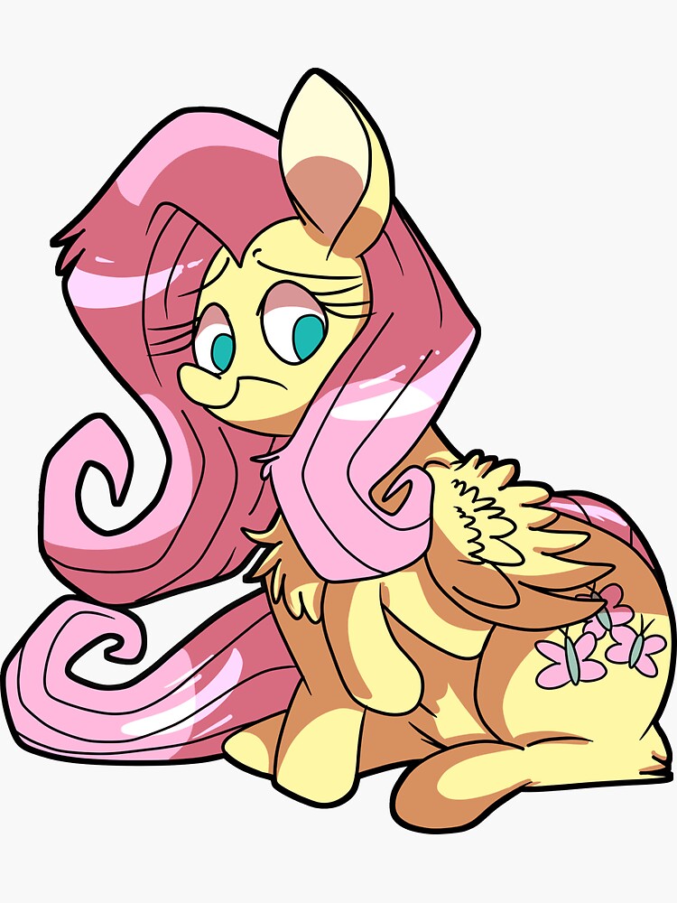 "Fluttershy" Sticker for Sale by tentalide | Redbubble