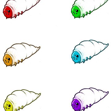 "Rainbow Maggots" Sticker for Sale by Gary Guidroz | Redbubble