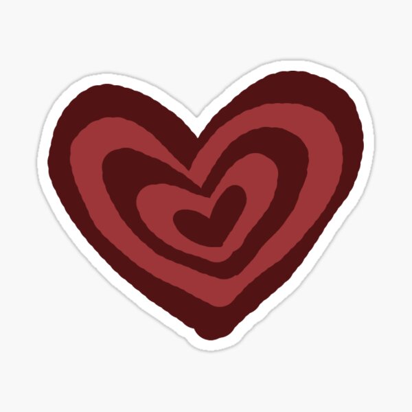 "Red heart aesthetic" Sticker for Sale by Florallypainted | Redbubble