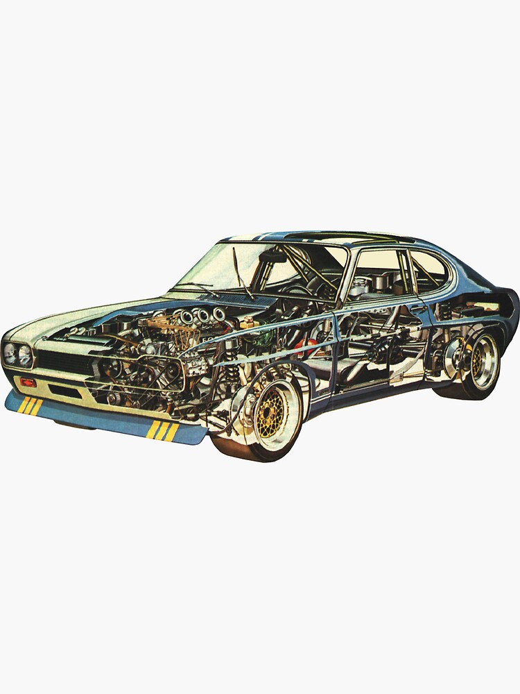 "Ford capri" Sticker by OtherGames | Redbubble