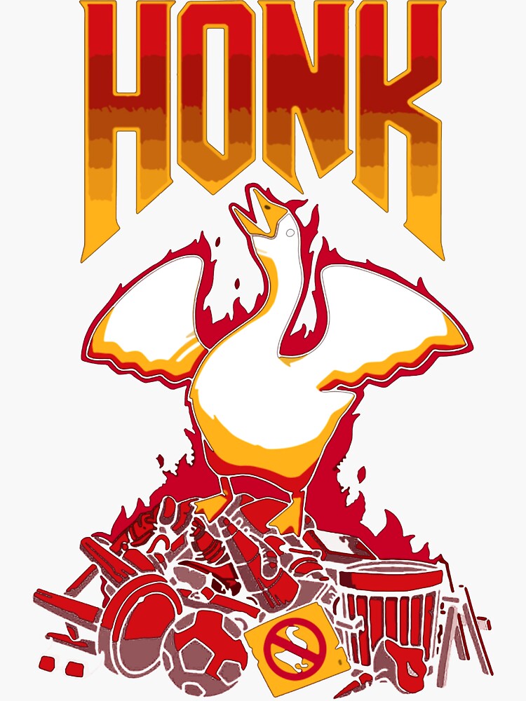 "Untitled Goose Game Funny DOOM Game Design" Sticker for Sale by ...