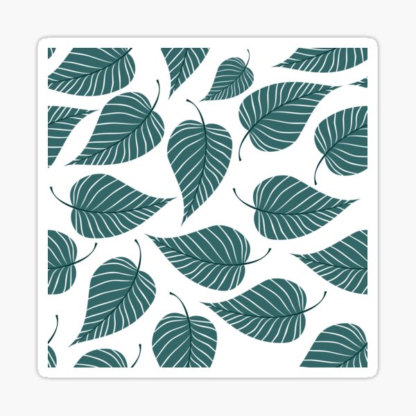 "Patterns On Ceramic Tile Leaf" Sticker for Sale by Patternsadda ...