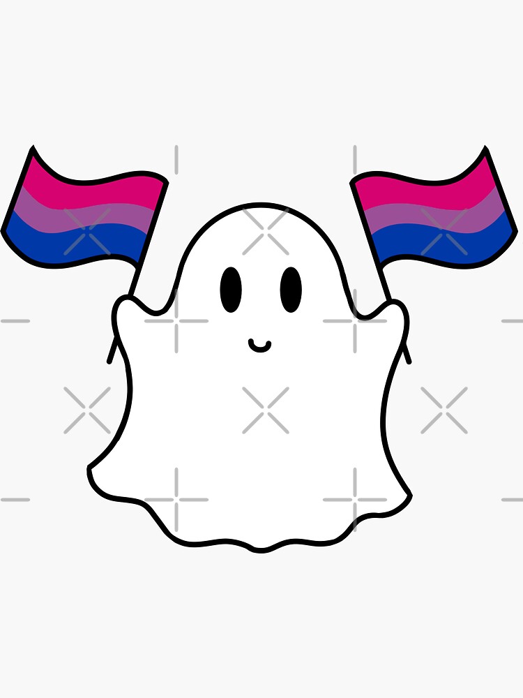 "Ghost bisexual pride flag " Sticker for Sale by DoesArtAndStuff ...