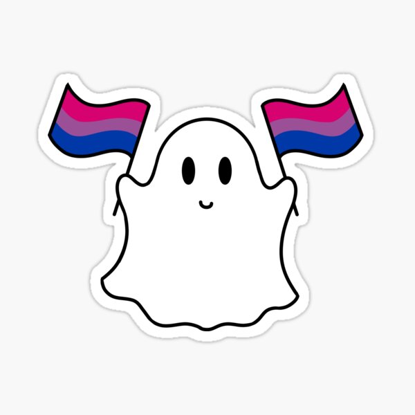 "Ghost bisexual pride flag " Sticker for Sale by DoesArtAndStuff ...