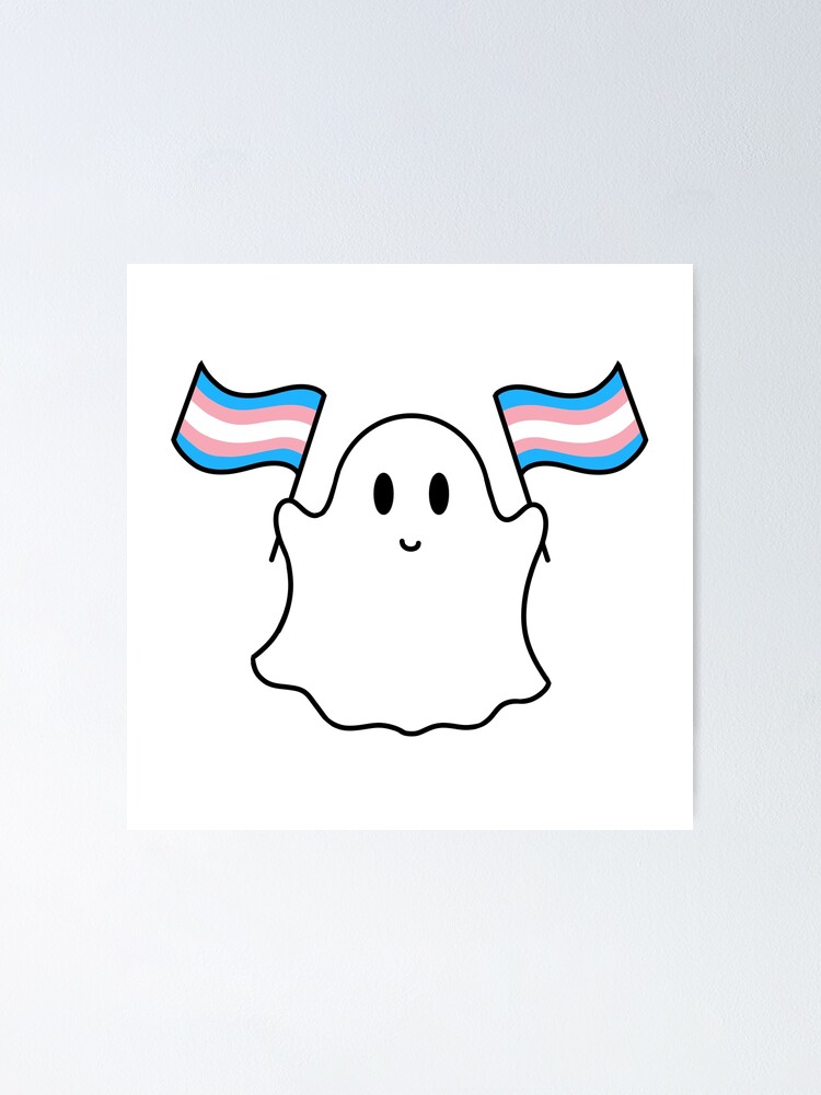 "Ghost transgender pride flag " Poster for Sale by DoesArtAndStuff ...