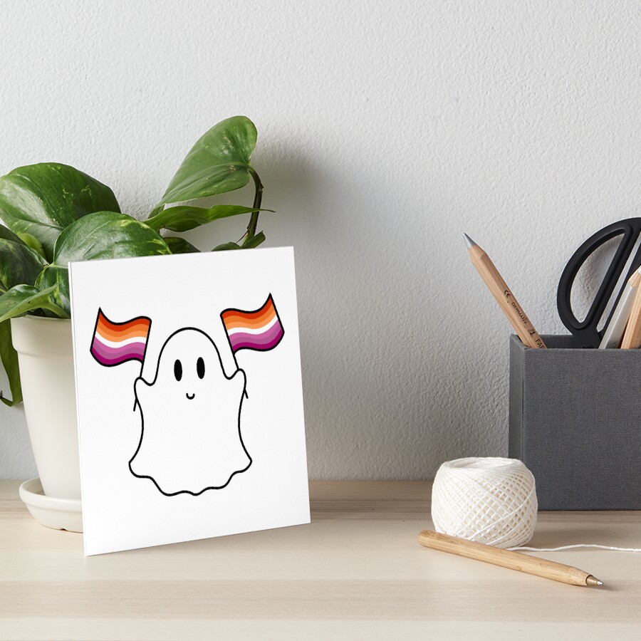 "Ghost lesbian pride flag " Art Board Print by DoesArtAndStuff | Redbubble
