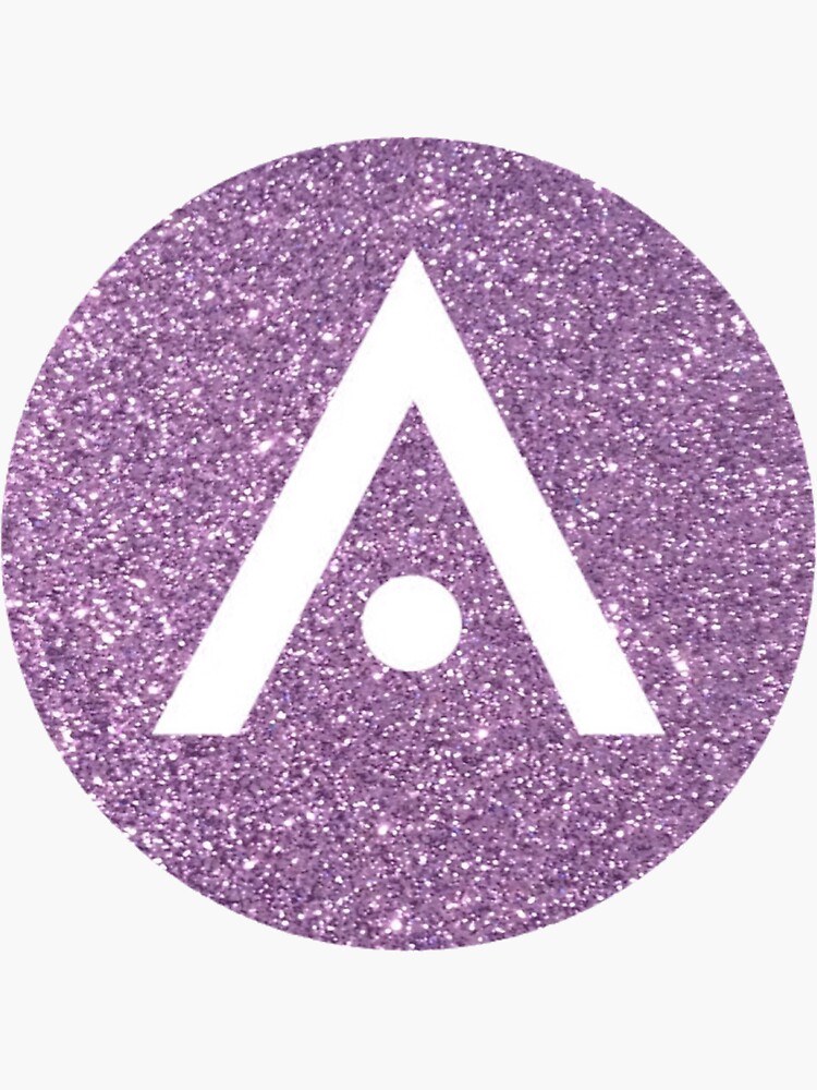 "Purple Glitter Aveda Logo" Sticker by Dalaura | Redbubble