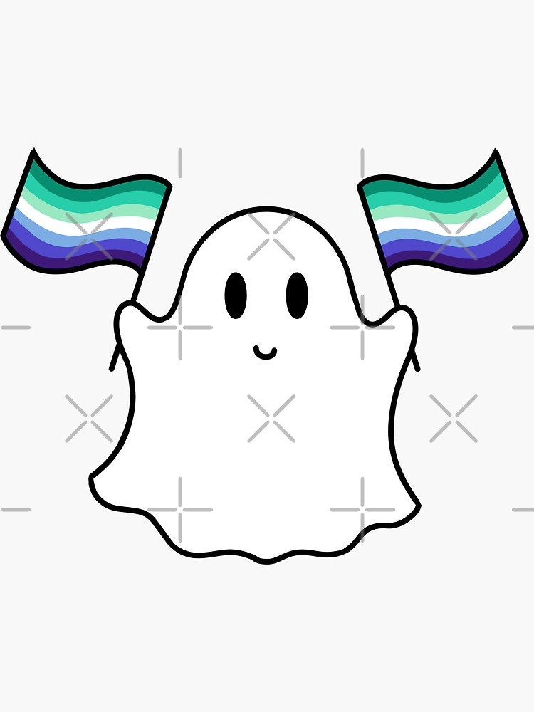 "Ghost gay pride flag " Sticker by DoesArtAndStuff | Redbubble