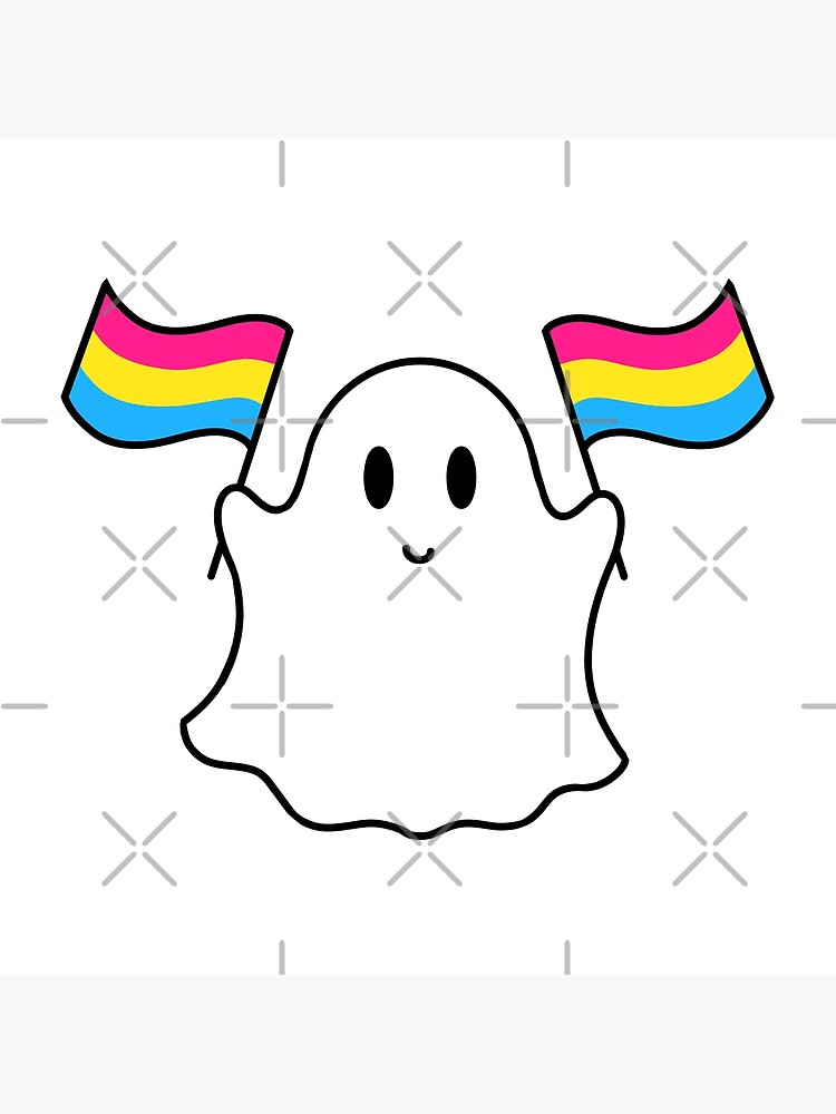 "Ghost pansexual pride flag " Poster by DoesArtAndStuff | Redbubble