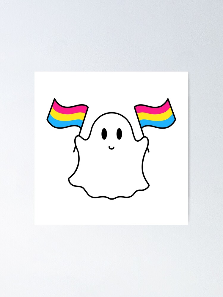 "Ghost pansexual pride flag " Poster by DoesArtAndStuff | Redbubble