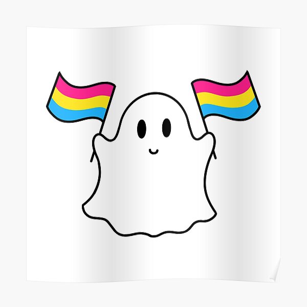 "Ghost pansexual pride flag " Poster by DoesArtAndStuff | Redbubble
