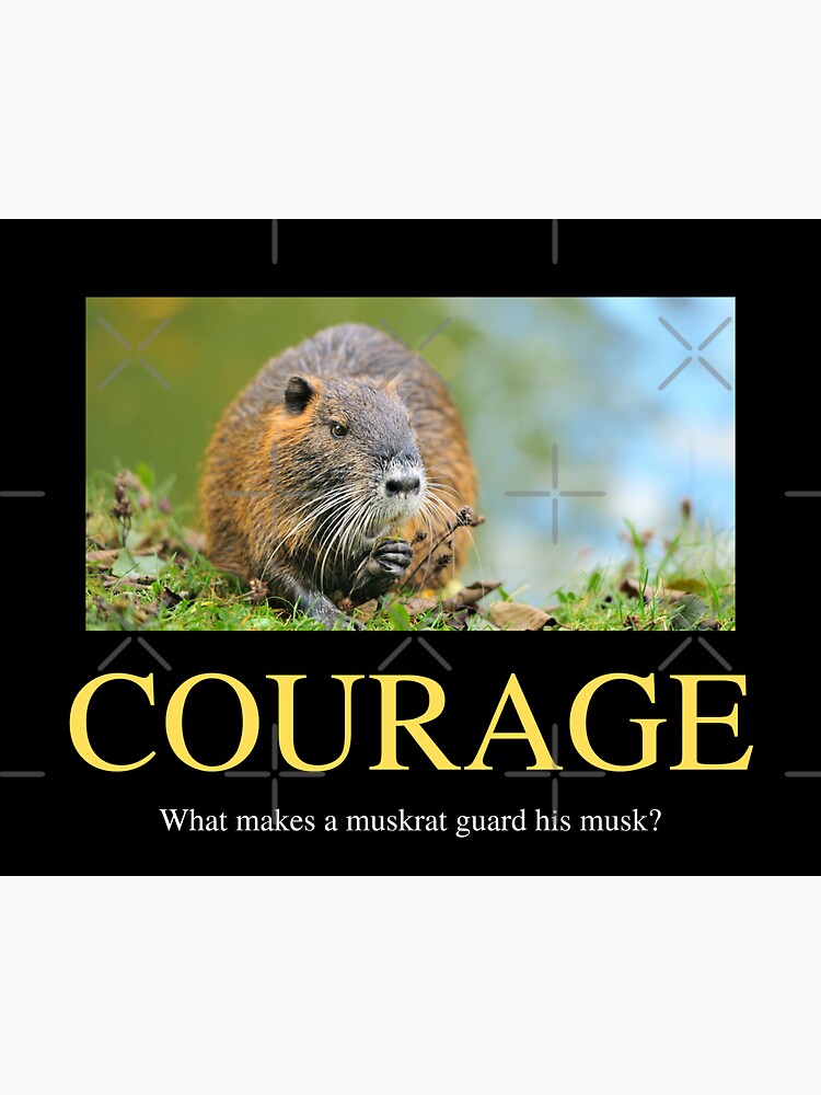"Courage - Motivational Poster - Funny" Sticker for Sale by Banjoseph ...