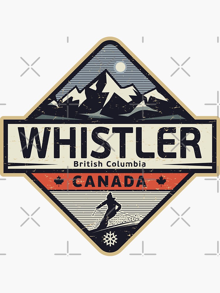 "Whistler, British Columbia" Sticker for Sale by studio838 | Redbubble