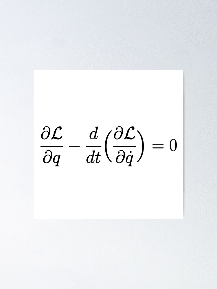 Póster «Ecuación de Euler Lagrange, física y conceptos básicos de ciencia.» de NoetherSym ...