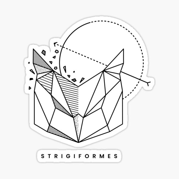 "ANML - STRIGIFORMES" Sticker for Sale by mnmlstID | Redbubble