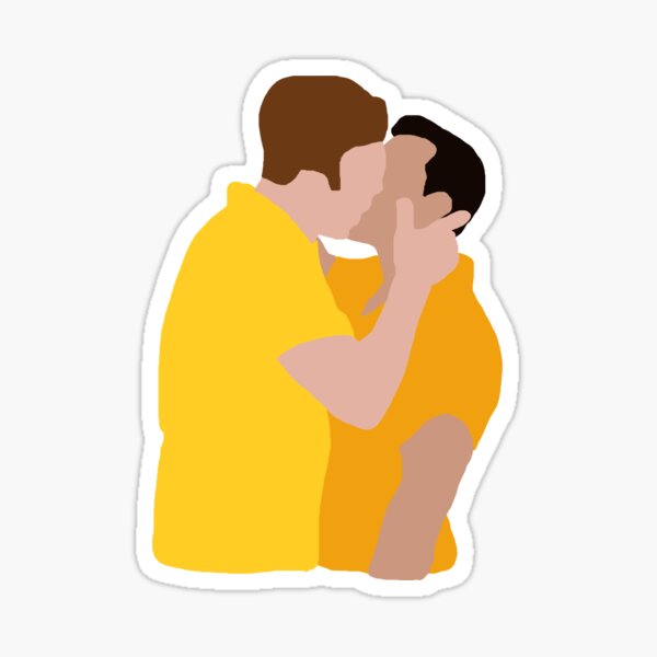 "Ian Gallagher and Mickey Milkovich Prison Kiss Sticker" Sticker by oh ...