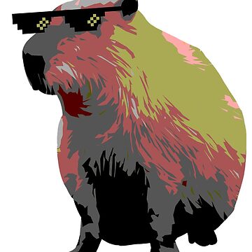 "Capybara thug life!" Sticker for Sale by EnjoyRiot | Redbubble