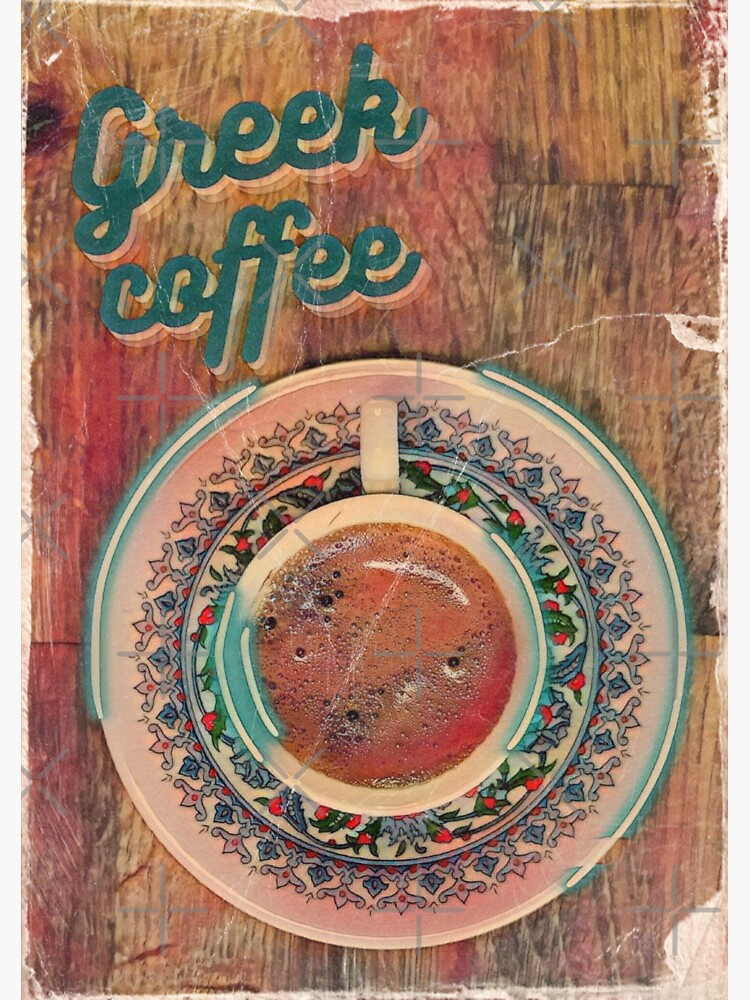"Greek coffee ART" Sticker by CalliopeCr | Redbubble