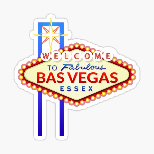 "BasVegas Essex, Basildon" Sticker for Sale by Borg219467 | Redbubble